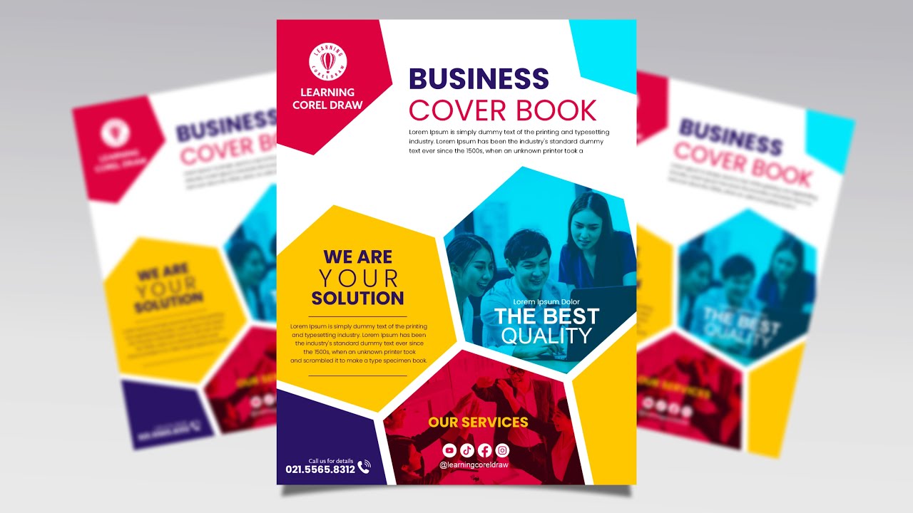 EASY!! Modern business flyer with corel draw - YouTube