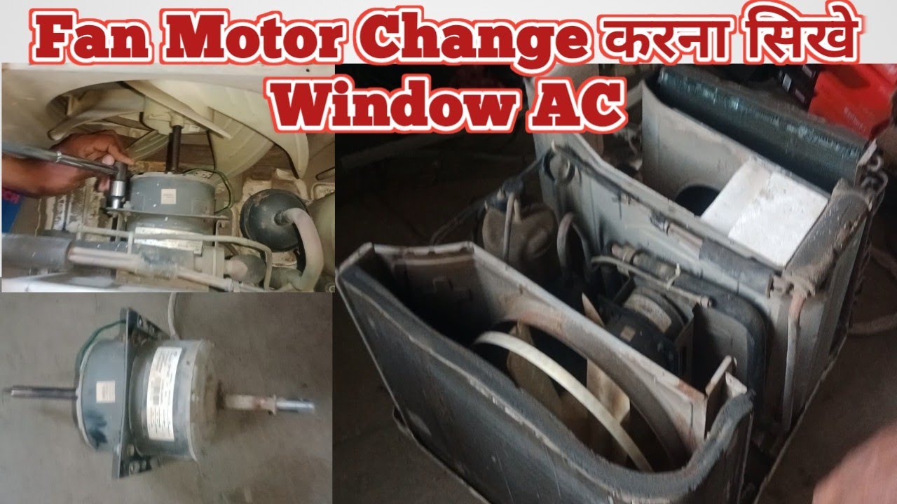 How to Change Window AC fan Motor - YouTube