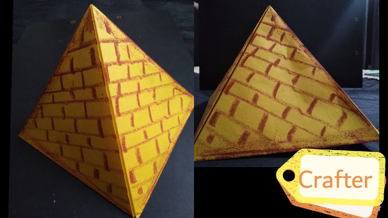 How to make origami 3D paper pyramid (very easy) - YouTube