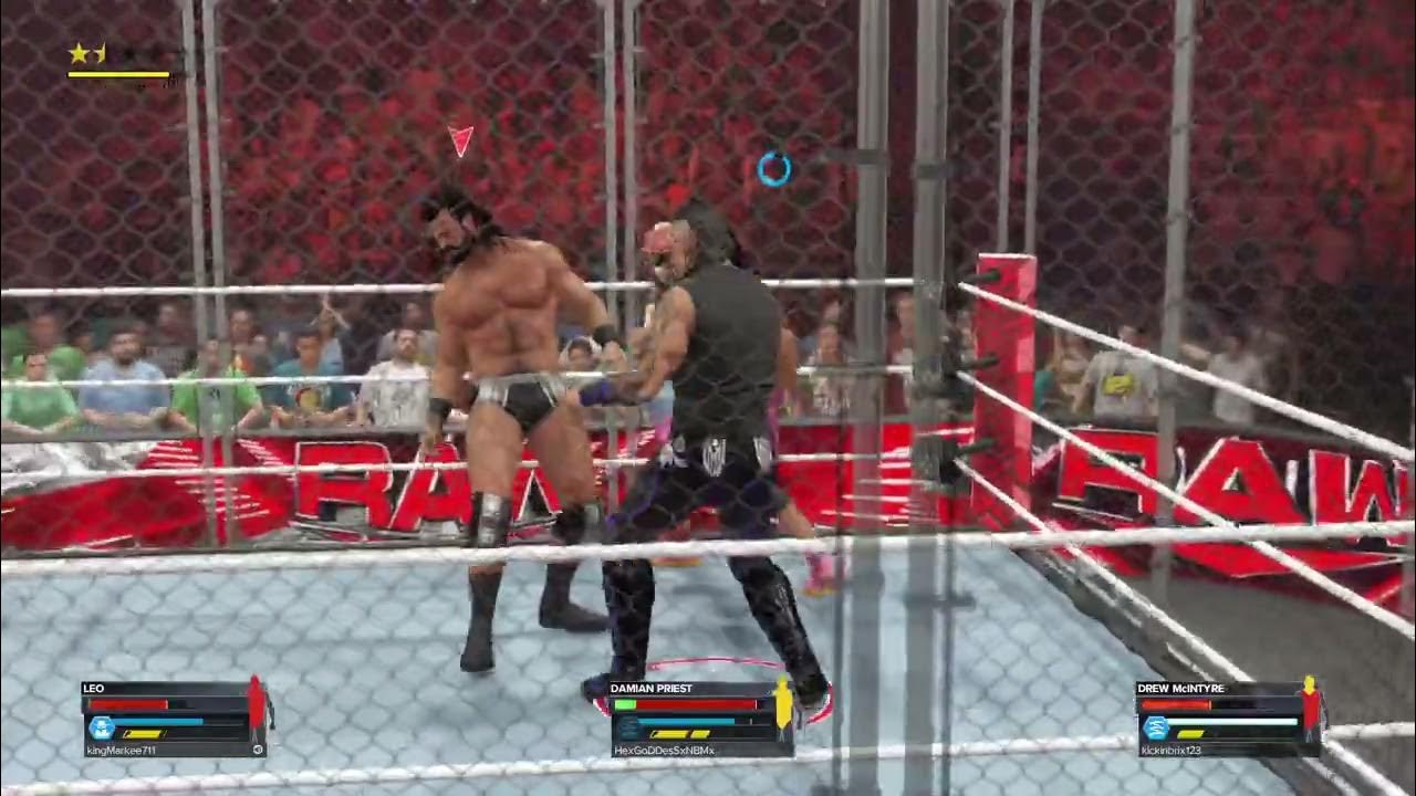 WWE 2K23 HexGoddess 3way steel cage match - YouTube
