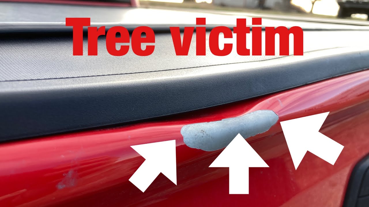 Rebuilding a tree damaged tail gate - YouTube