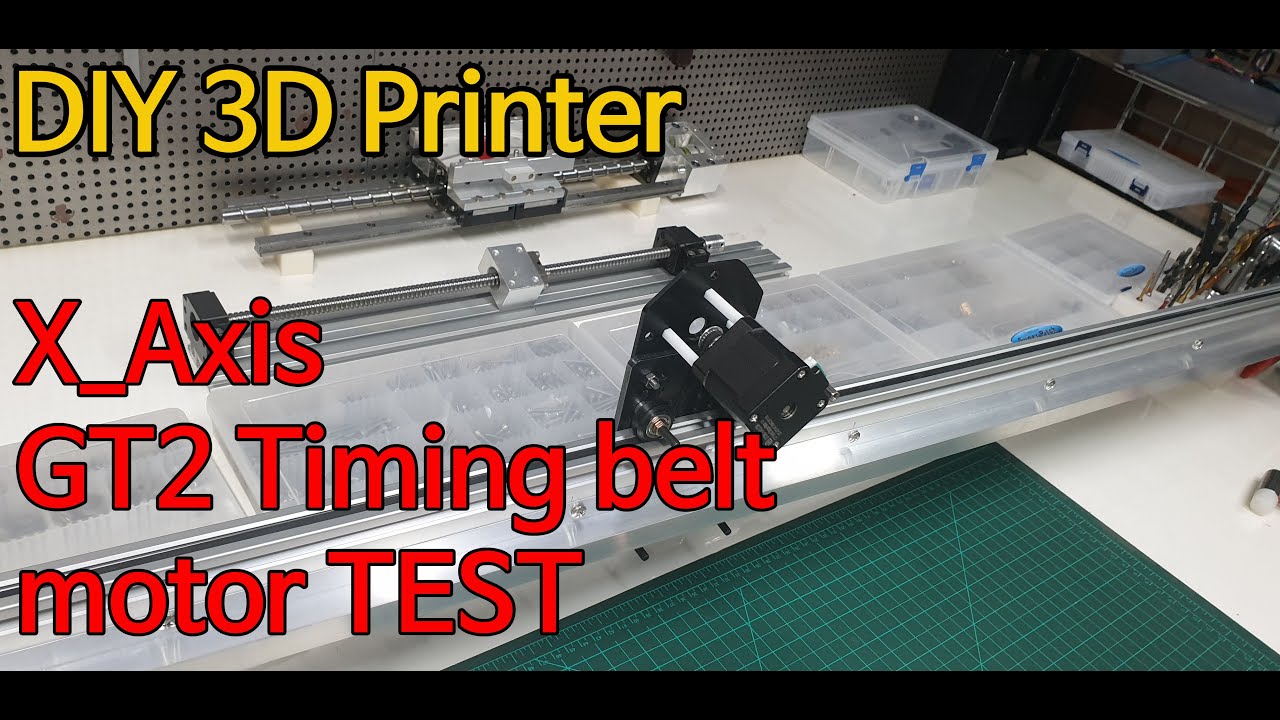 DIY 3D Printer/control/X axis test - YouTube
