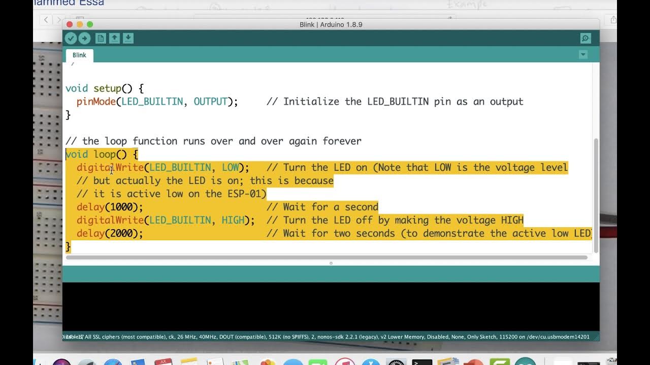 5 NodeMcu ESP8266 install arduino IDE on Mac OSX - YouTube
