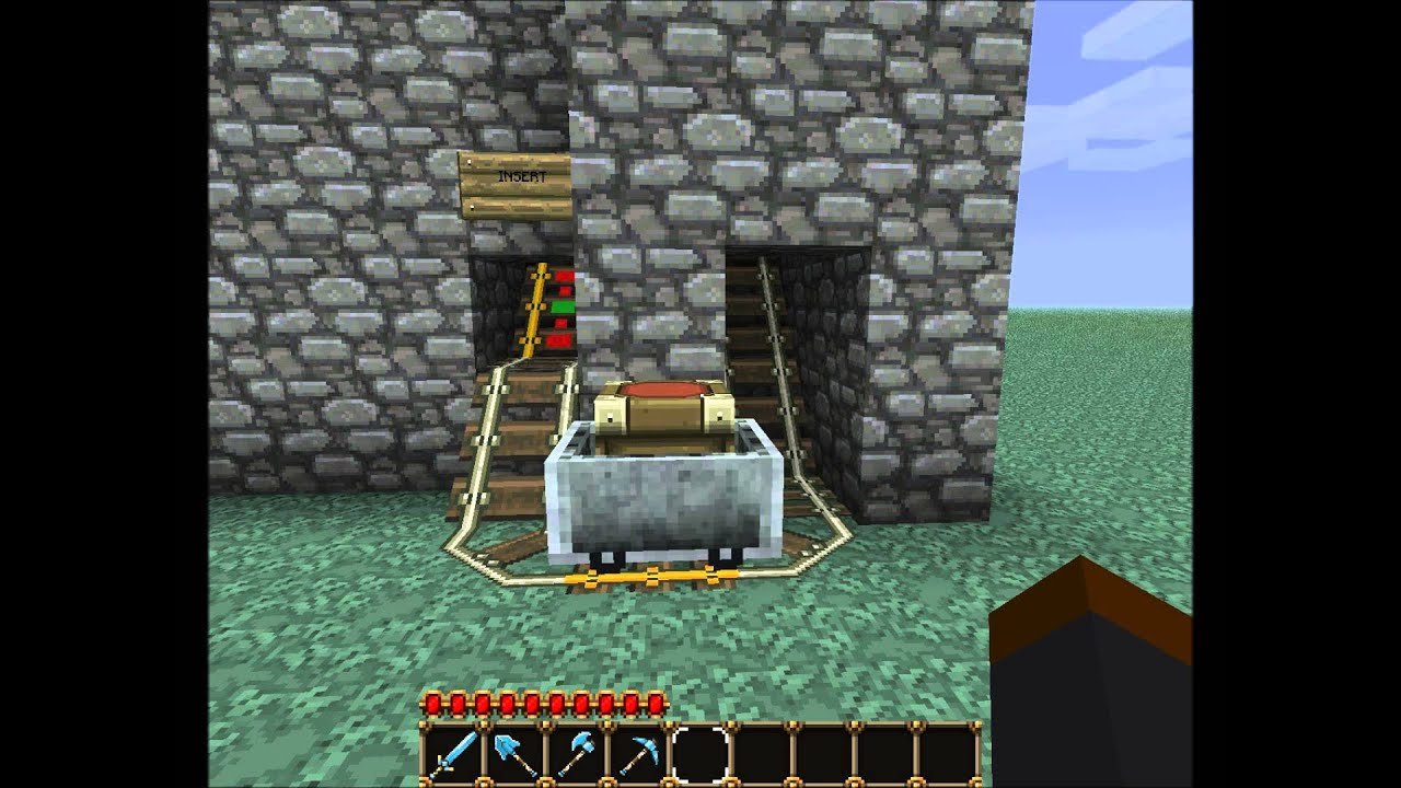 Minecraft: Minecart-chest bank - YouTube