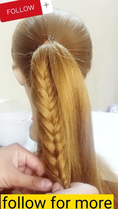 trending fishtail braid bun hair style|amazing hair style|# ...