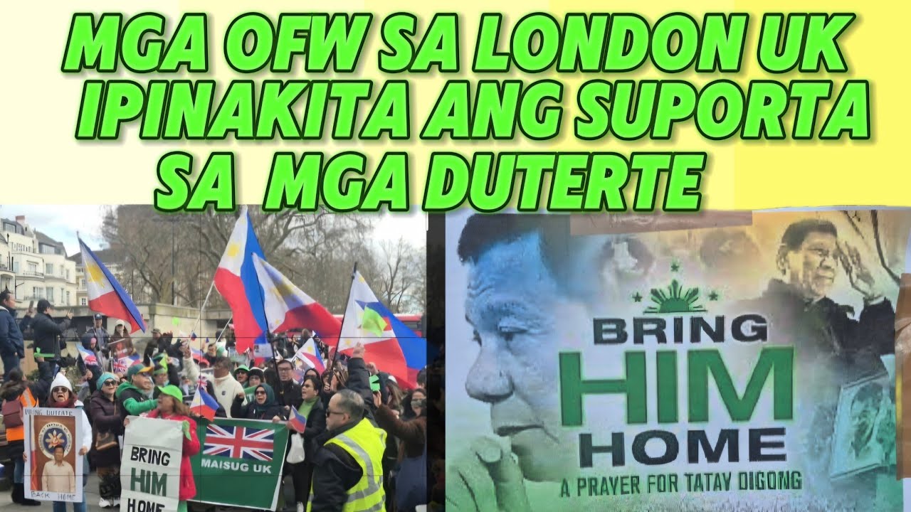 Mga OFW sa London UK nagrally bilang suporta kay VP Sarah at FPRRD ...