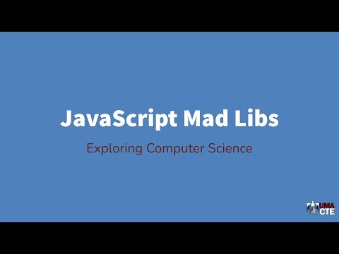 JavaScript Mad Libs - YouTube