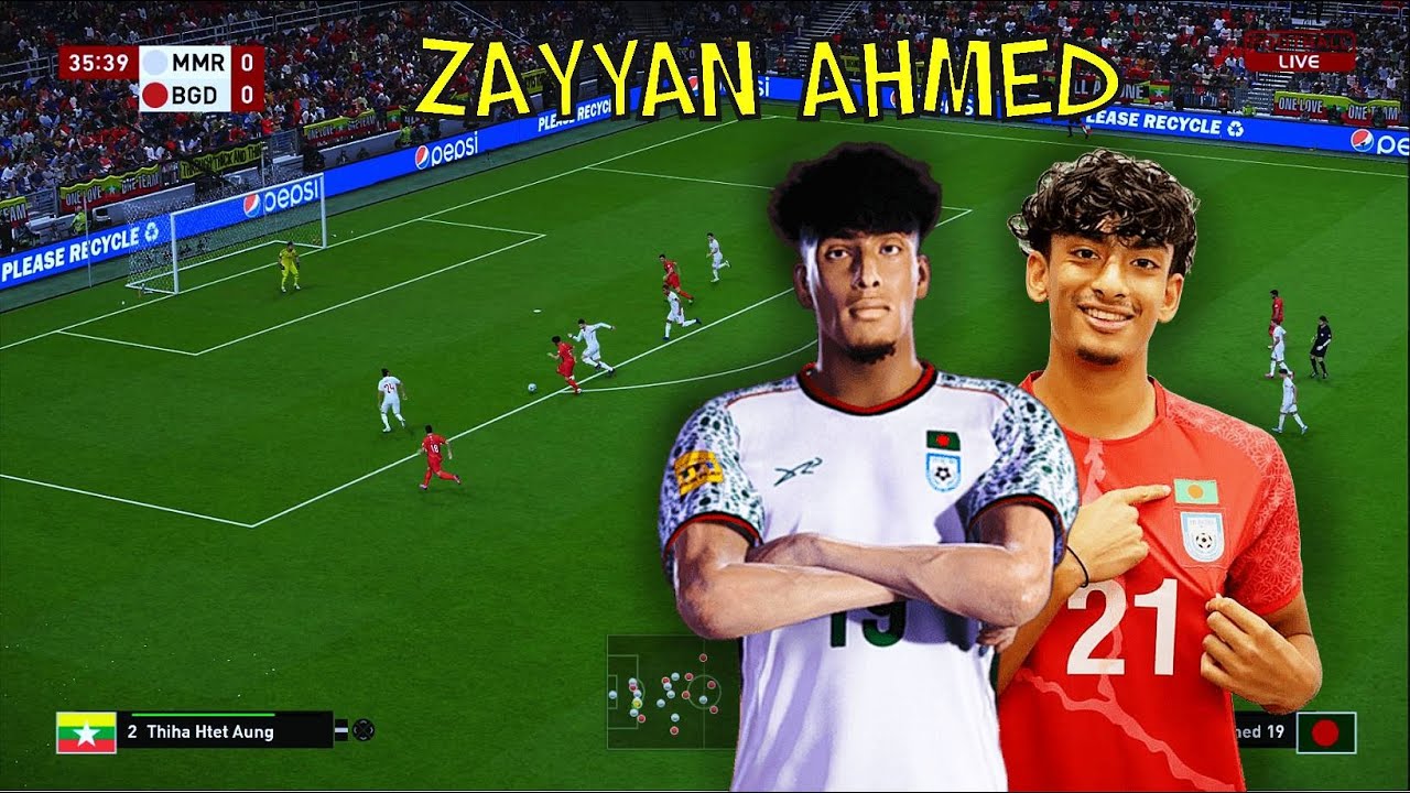 Zayyan Ahmed Dominates the Game | Bangladesh vs Myanmar | Football Life ...