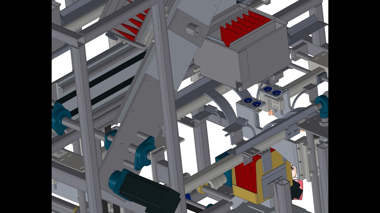 folding box packaging machine-industrial 3D model : machine-world.net ...