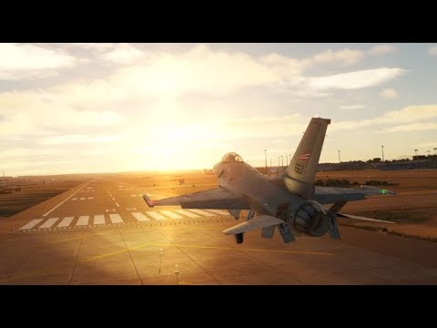 DCS World VR: F-16C Viper Overhead Break & Simulated Flameout Landing ...