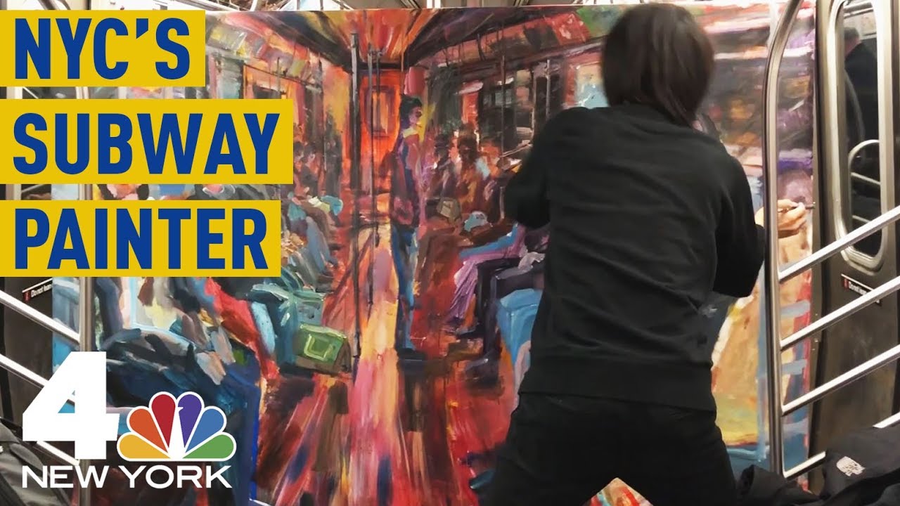 NYC Subway Painter Creates Works While Riding The Train - YouTube