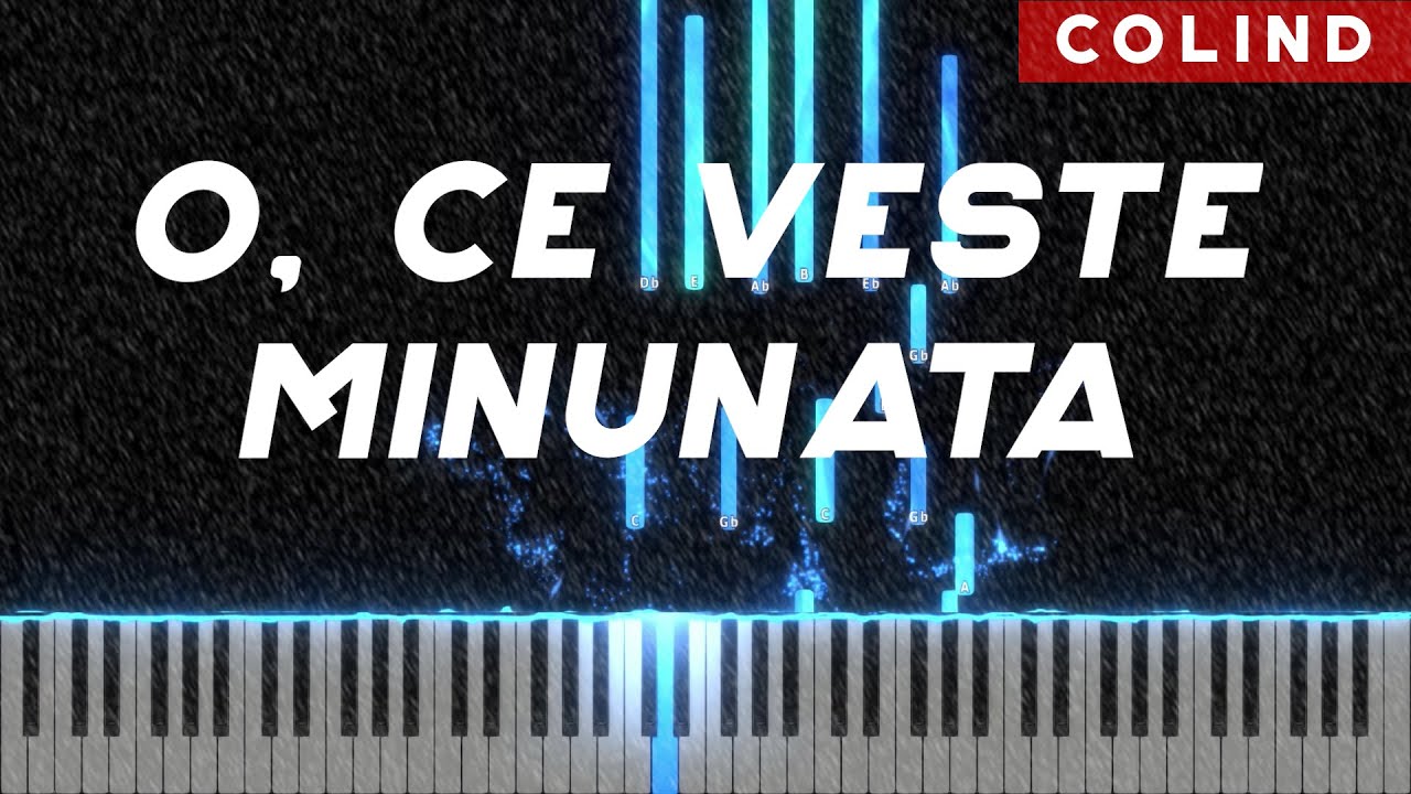 O, ce veste minunata - Colind - Instrumental Pian - Negativ Pian ...