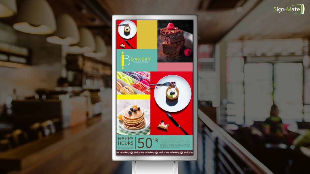 Digital Menu Boards ร้าน Bakery & Cake - SignMate.co - YouTube