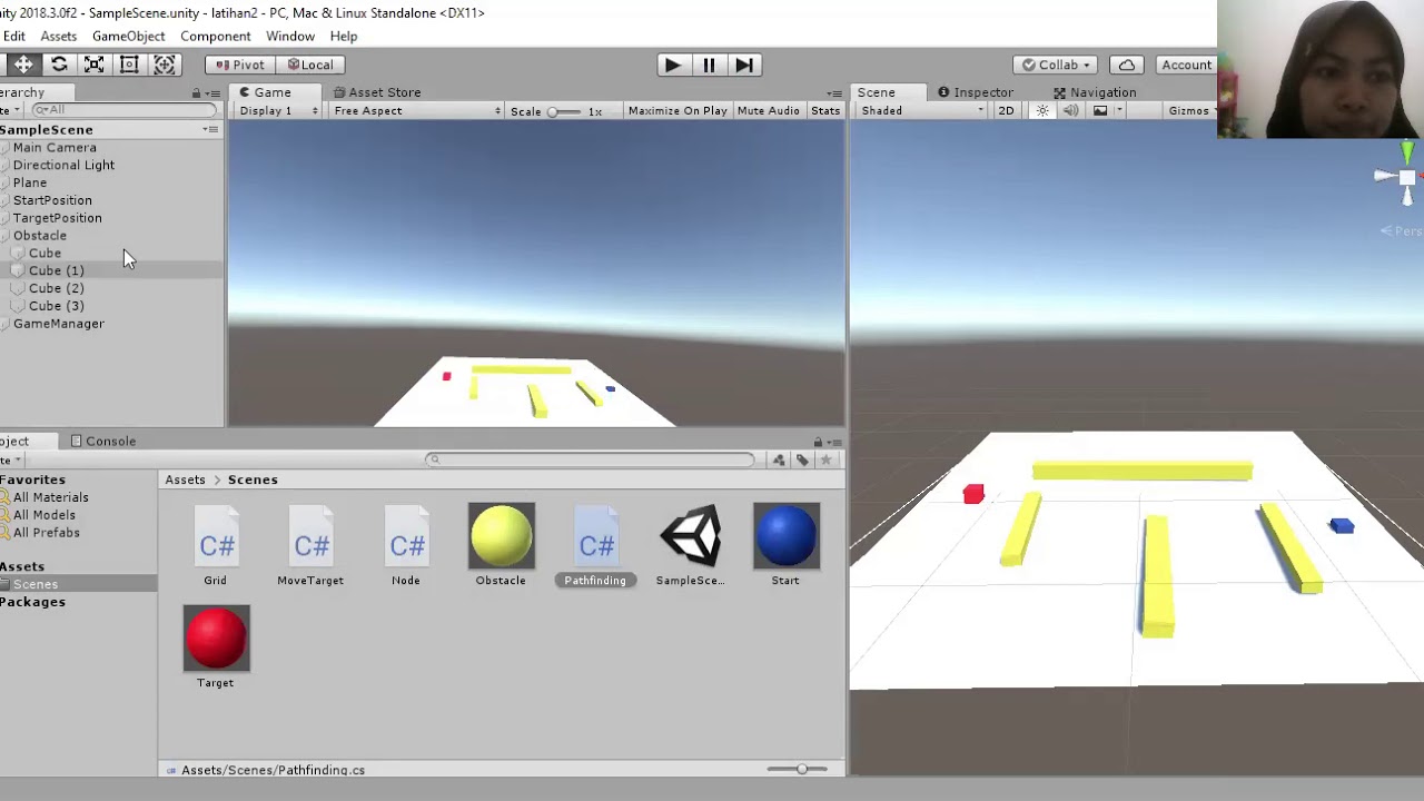 Program dengan Unity untuk mencari jalur terpendek (ShortPath ...