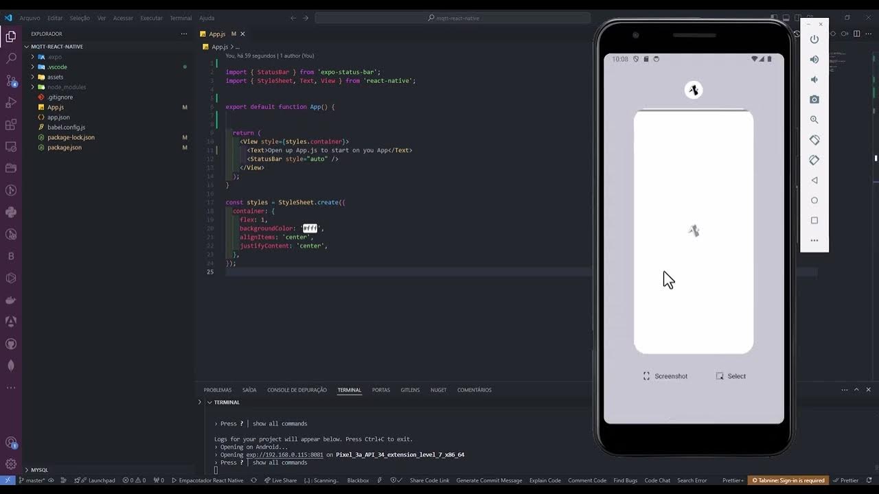 Mqtt com react native expo - parte 1 - YouTube