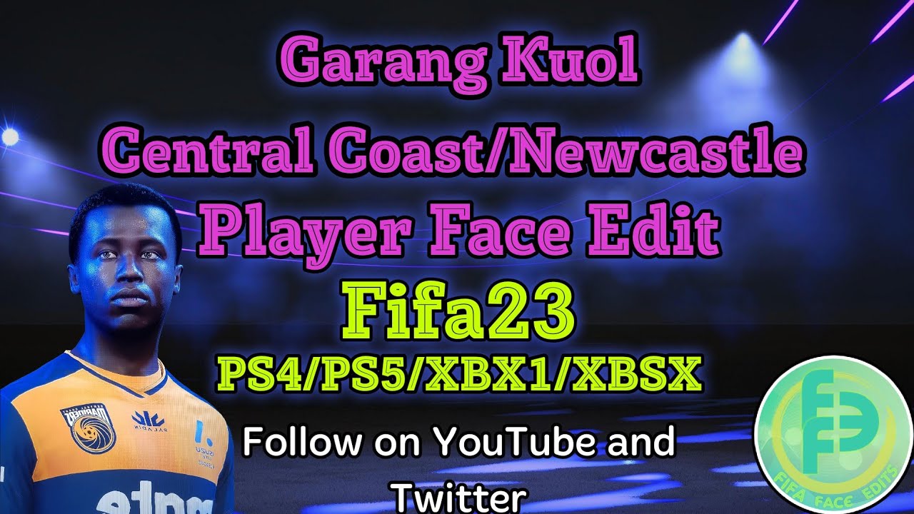 How to make Garang Kuol Central Coast player face creation Fifa 23 ...