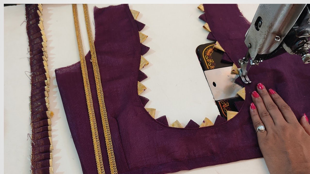 Frill Blouse Design Back Neck || Cutting and Stitching Back Neck Blouse ...