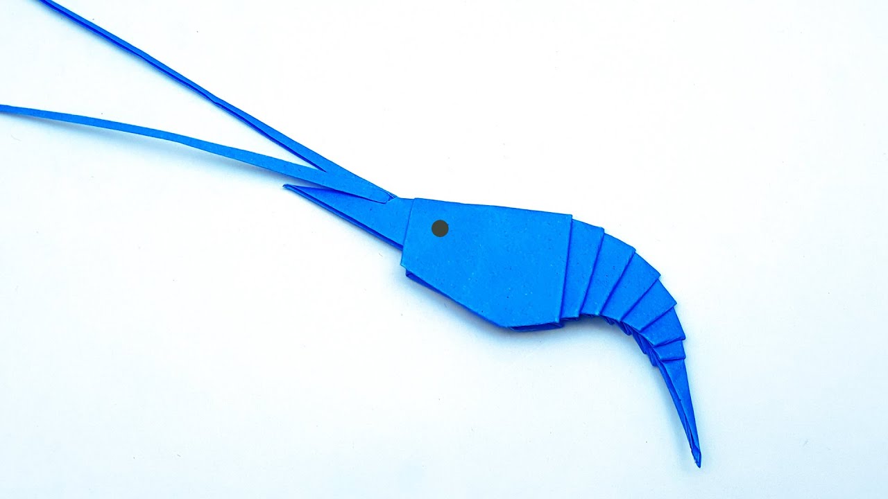 DIY Paper Shrimp | How To Fold Origami shrimp | Paper Crafts For School ...