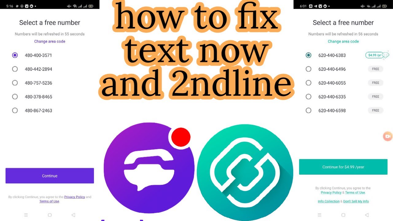 textnow and 2ndline fix all proplem || 2nd line error has occurred ...