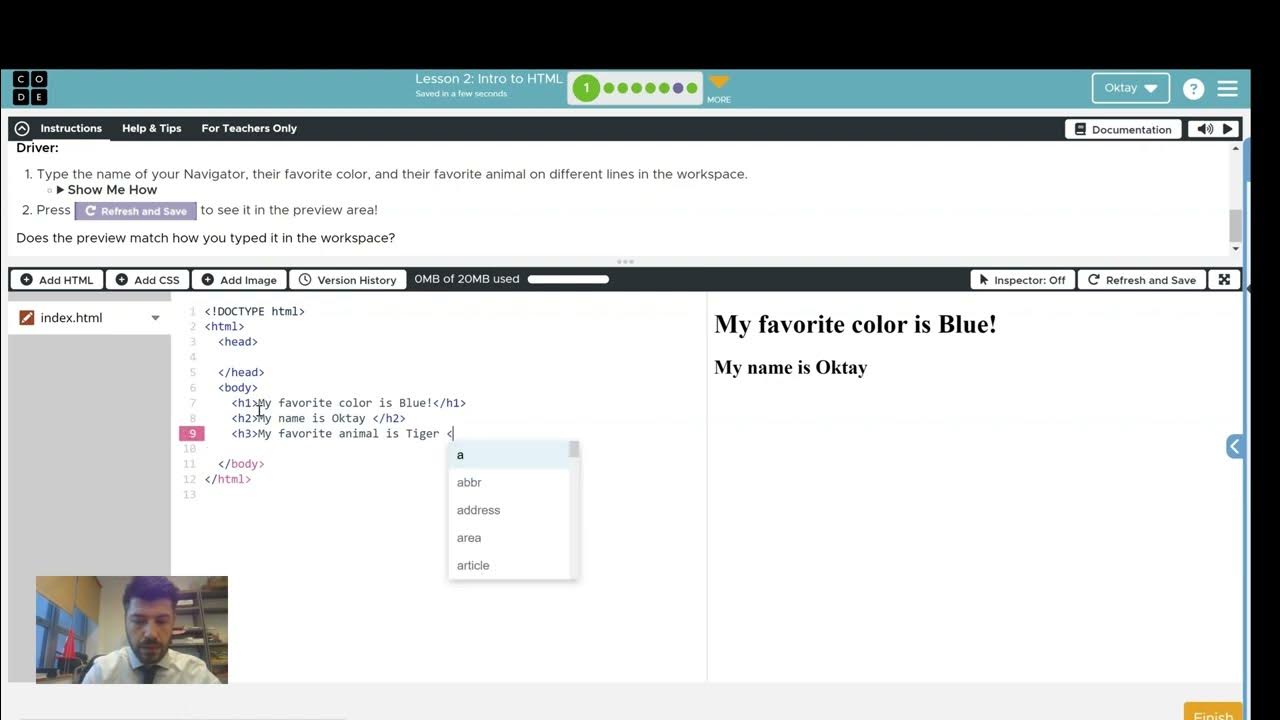 Unit 2: Lesson 2 - Intro to HTML I Web Development ('23-'24) - Code.org - YouTube