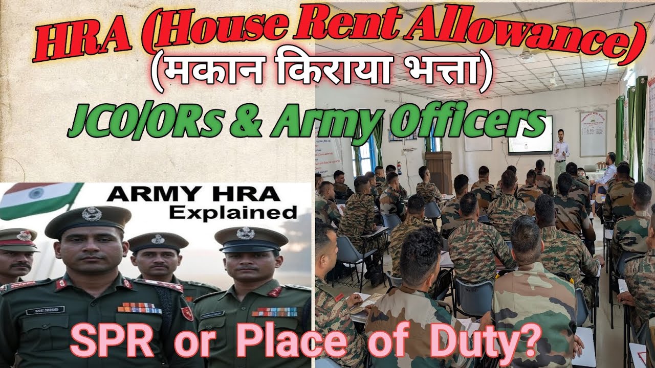 Army HRA Explained | House Rent Allowance (मकान किराया भत्ता) | JCO/ORs ...