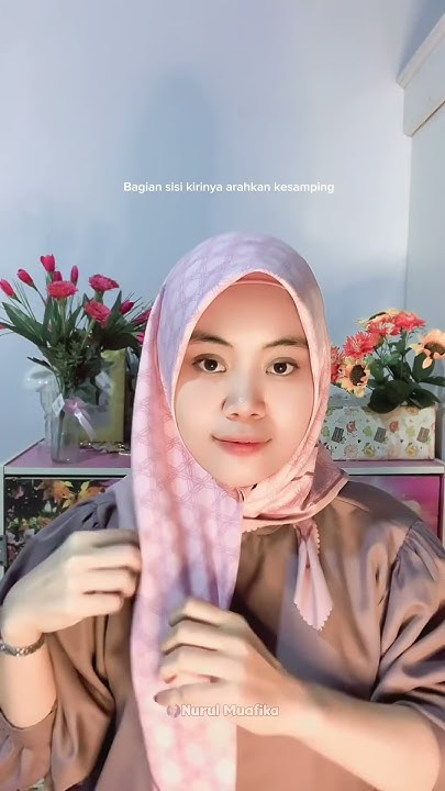 TUTORIAL HIJAB DUSTY MOTIF #bantusubscribe #videoshort - YouTube