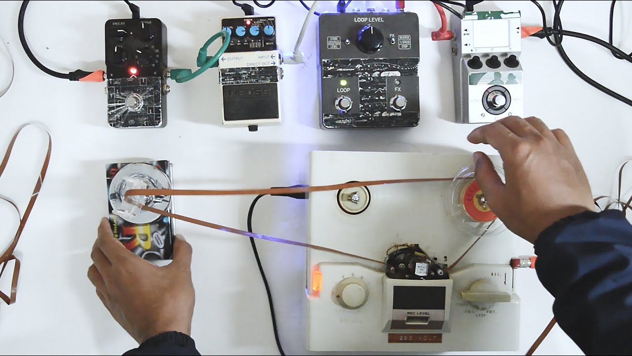 Ambient Live Looping : Reel to Reel DIY Tape Loops Experiment - YouTube