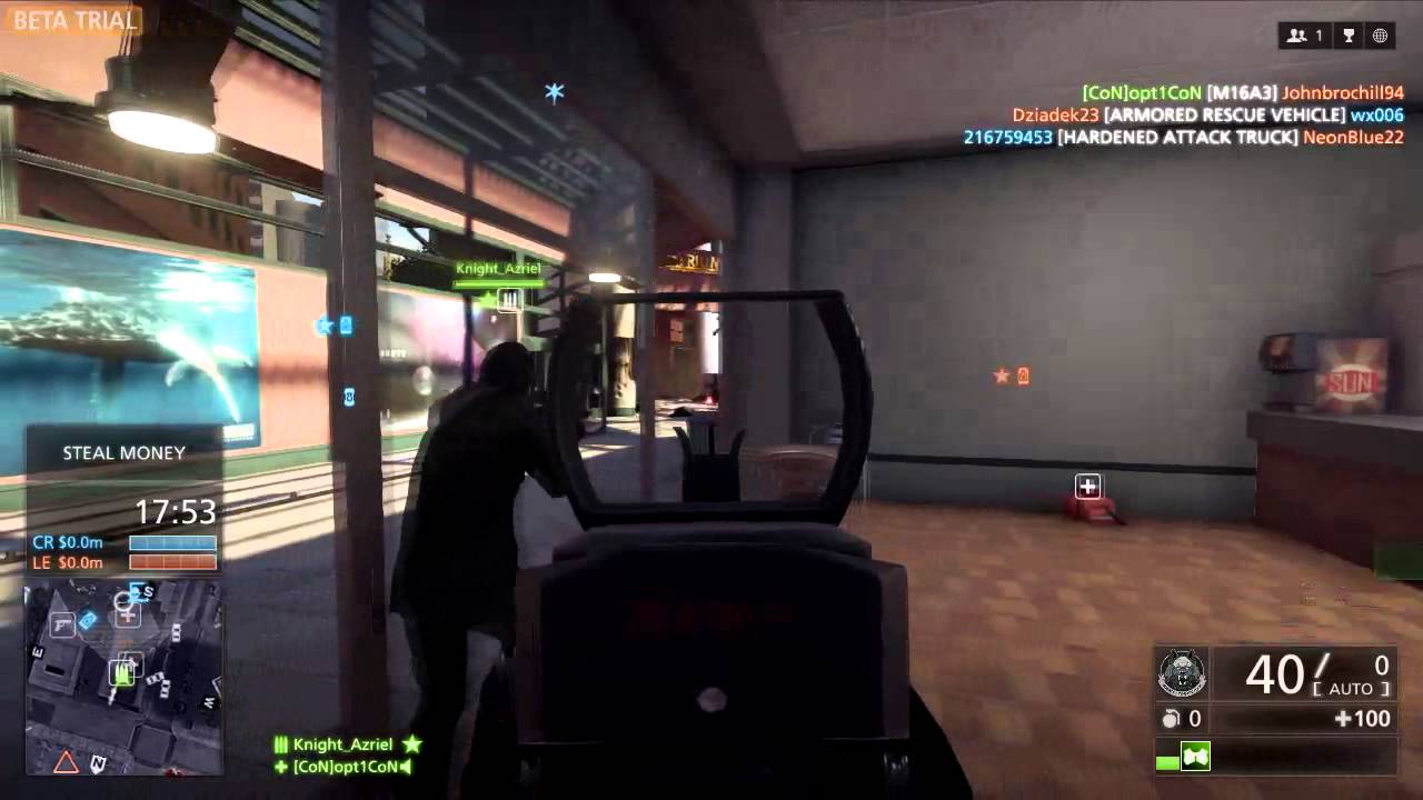 Battlefield Hardline Beta Operator M16a3 Blood Money Gameplay - YouTube