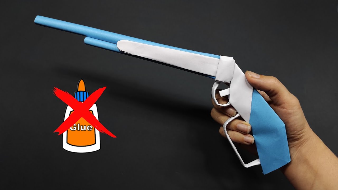 Paper gun making | How to make gun with paper No gun | Paper gun ...