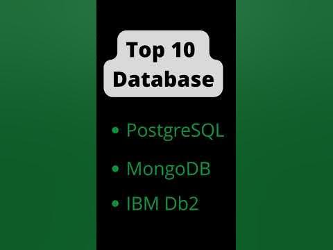 Top 10 Database List | List of databases | List of databases 2022 - YouTube