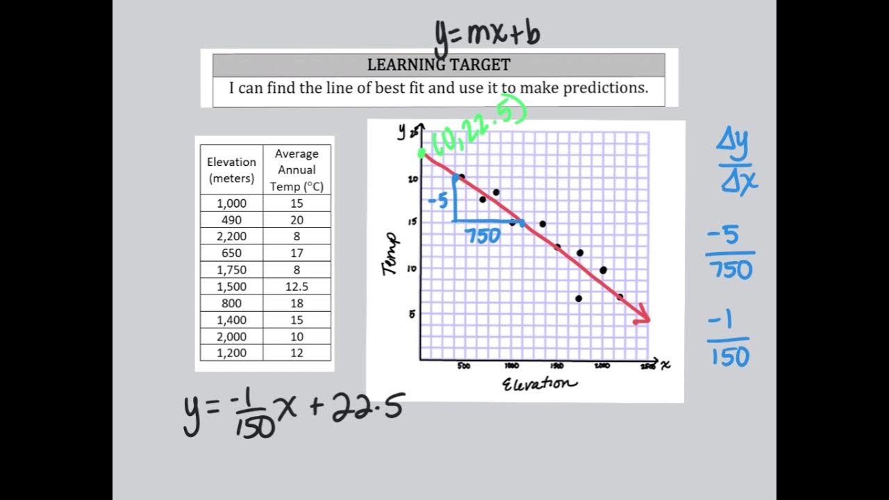 Using Line of Best Fit - YouTube