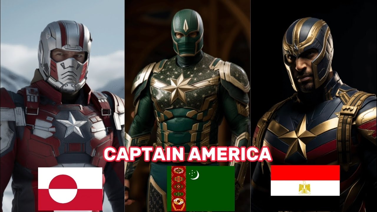 Captain America in 50 Countries | If Captain America Lived in Other ...