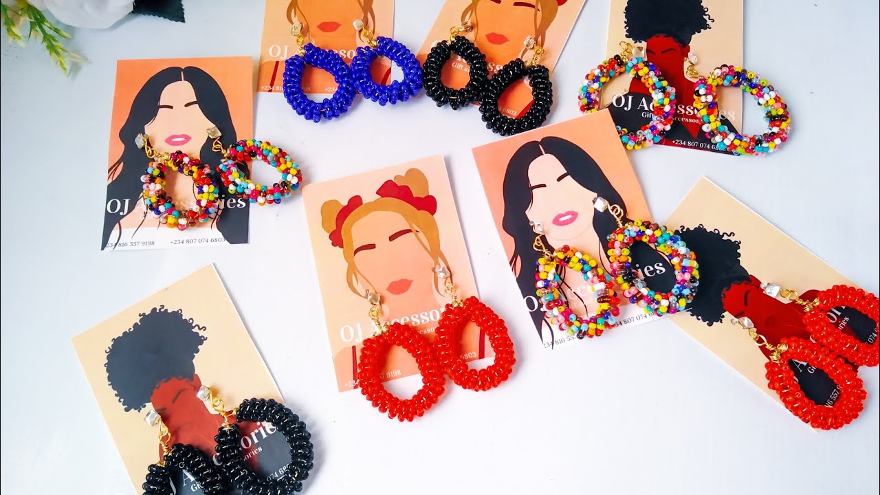 How to make beautiful earrings at home| How to make Massai African ...