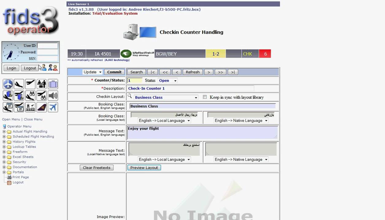 Fids3 (www.fids3.com) - Checkin Counter Handling - YouTube