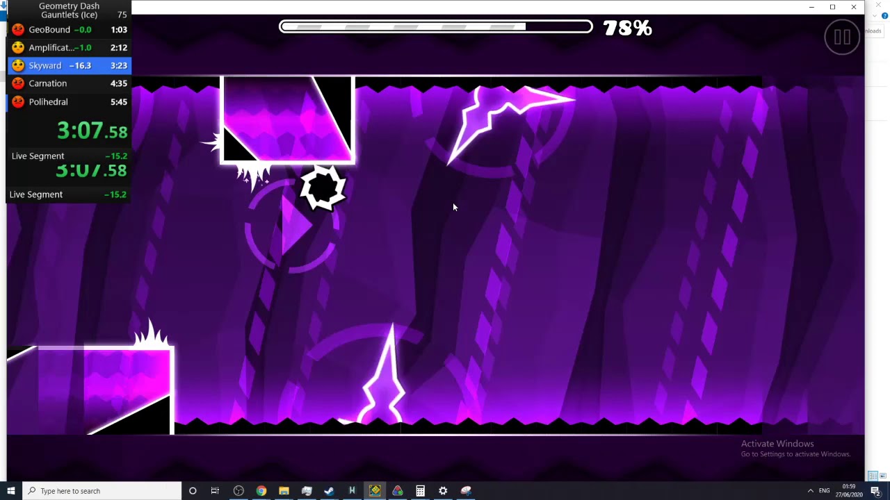 5:30.21 Ice Gauntlet Speed Run - Geometry Dash - 2nd In the World - YouTube