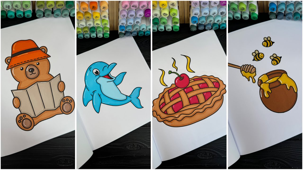 Satisfying and relaxing Coloring book with ASMR markers - YouTube