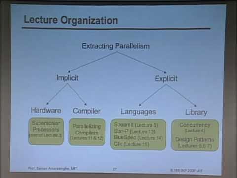 Lec 1 (cont.) | MIT 6.189 Multicore Programming Primer, IAP 2007 - YouTube