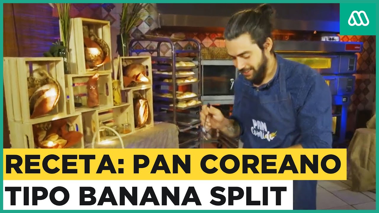 Recetas: Pan coreano tipo banana split - YouTube