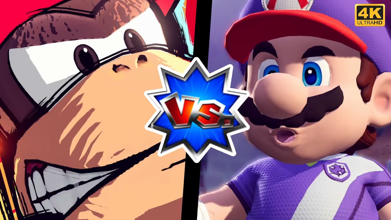 Mario Strikers: Battle League - Team Diddy Kong Vs Team Mario | Master ...