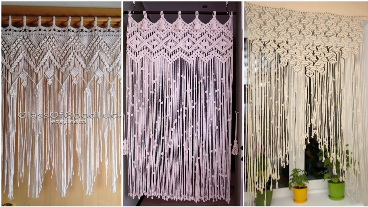 macrame curtains part=1/ macrame curtain DIY / @diymacramee - YouTube