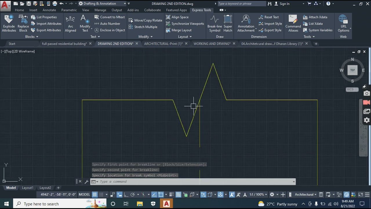 Breakline In AutoCad How To Change Size Of Breakline InAutocad Breakline In AutoCad How To Change Size Of Breakline InAutocad