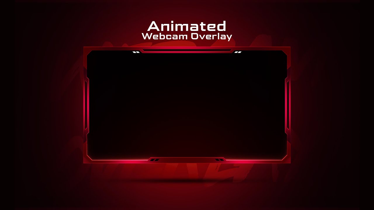 Clean Animated Red Webcam Overlay Template // Twitch Overlay // Stream ...
