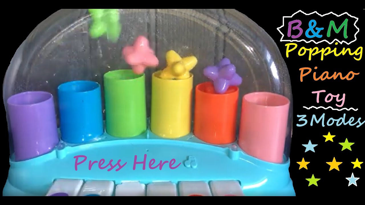 B&M Popping Piano Toy with Sounds, Music & Keyboard - YouTube