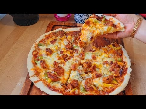 Easy ans Quick Chicken Pizza | Yeast Free Chicken pizza | How to make ...