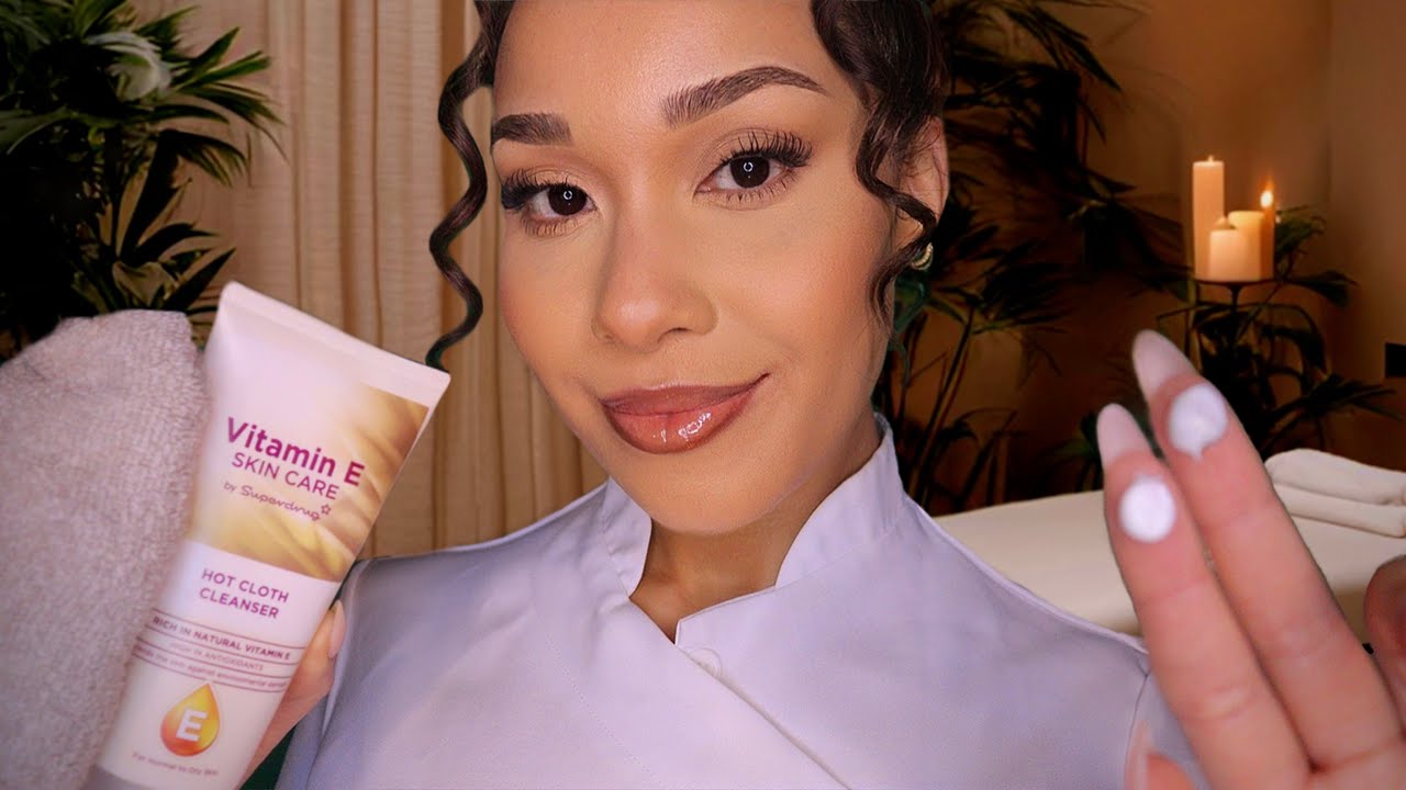 Soothing ASMR Facial | Calming Makeup Removal & Face Mask for Deep ...