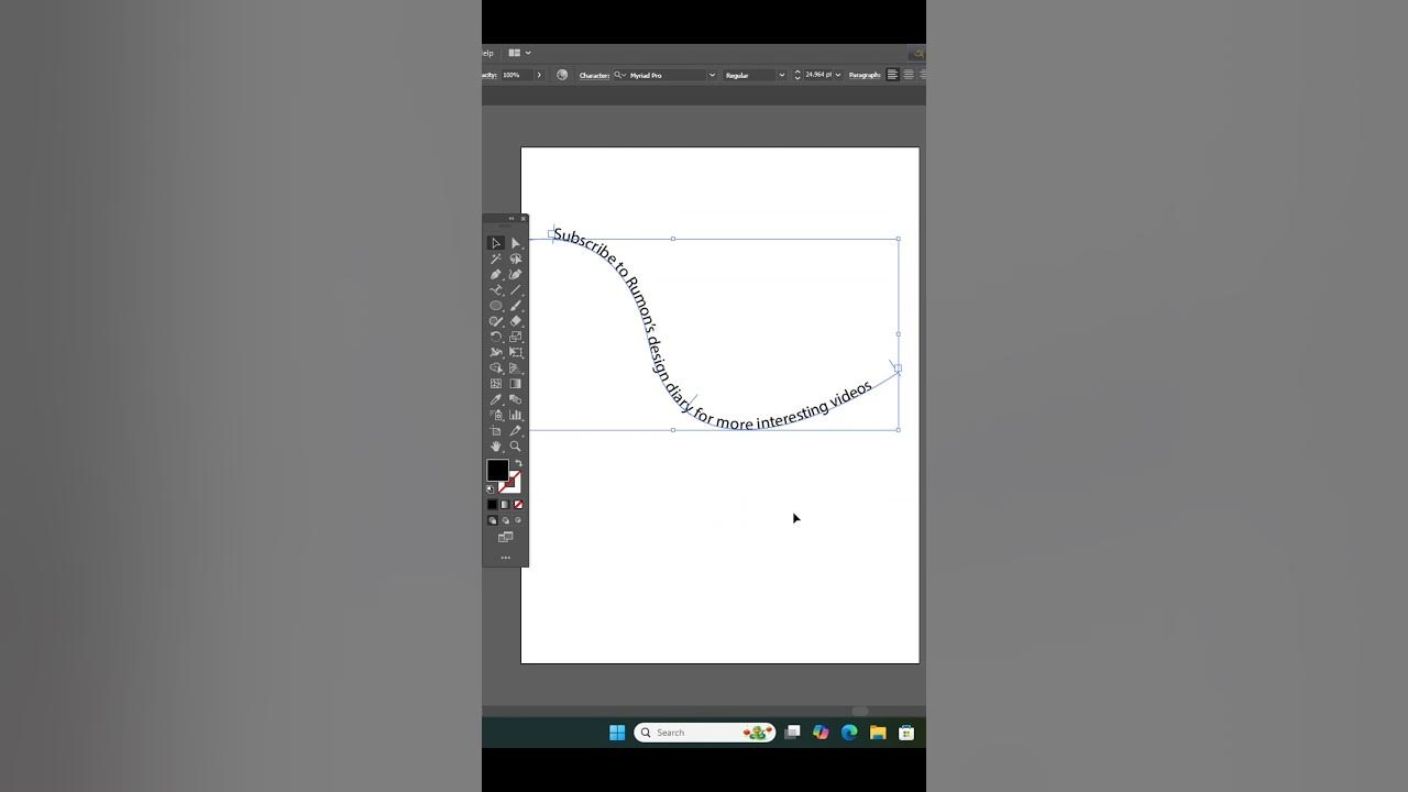 How to curve text in illustrator - YouTube