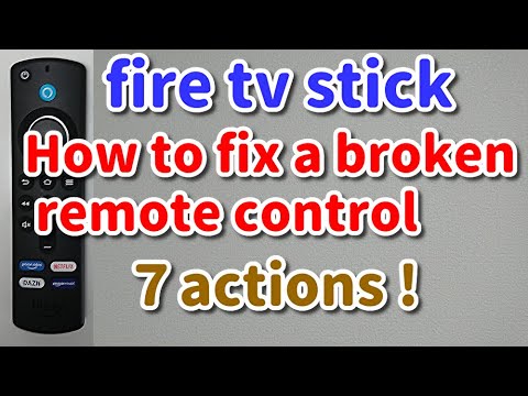 fire tv stick How to fix a broken remote control 7actions ＃firetv how ...