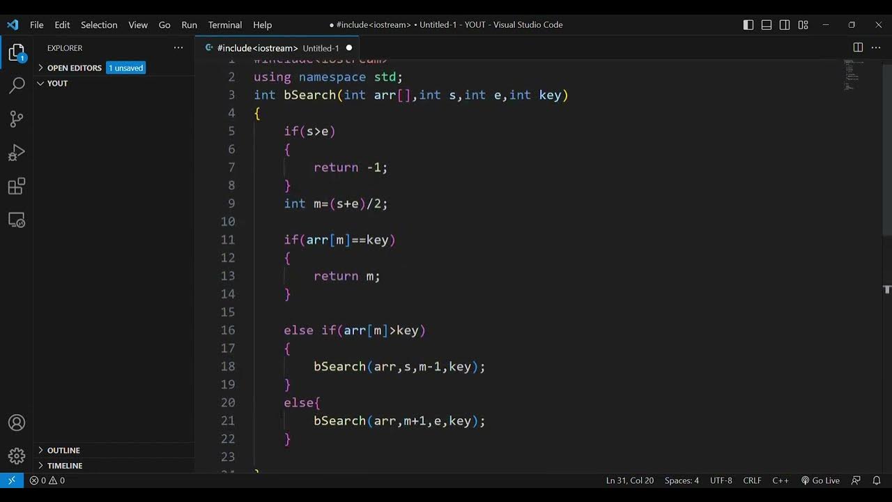 Binary Search Using Recursion Youtube