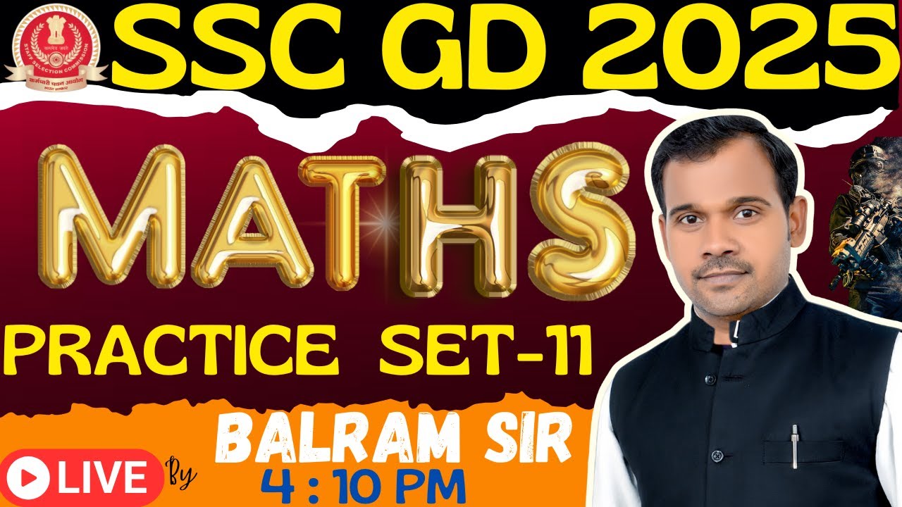 Math's Tricks for SSC GD | SSC GD Math's Practice Set 11 | by Balram ...