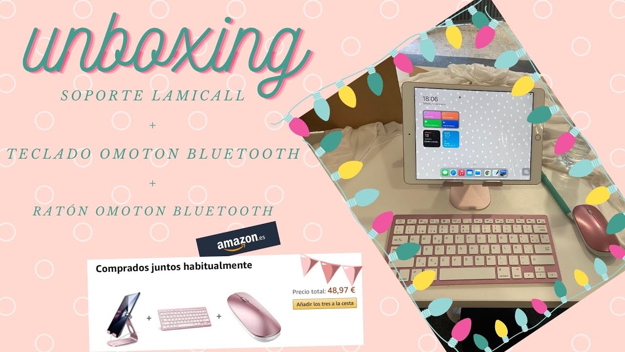 Unboxing teclado Omoton + ratón Omoton + soporte Lamicall - YouTube